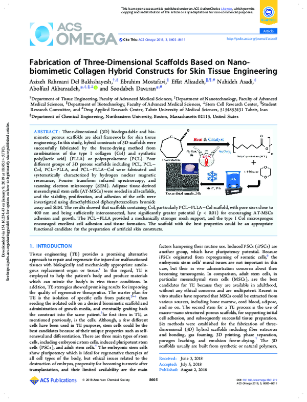 (PDF) Fabrication of Three-Dimensional Scaffolds Based on Nano-biomimetic Collagen Hybrid ...
