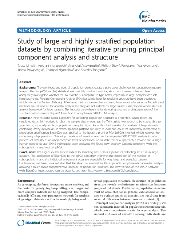 (PDF) Study of large and highly stratified population datasets by combining iterative pruning ...