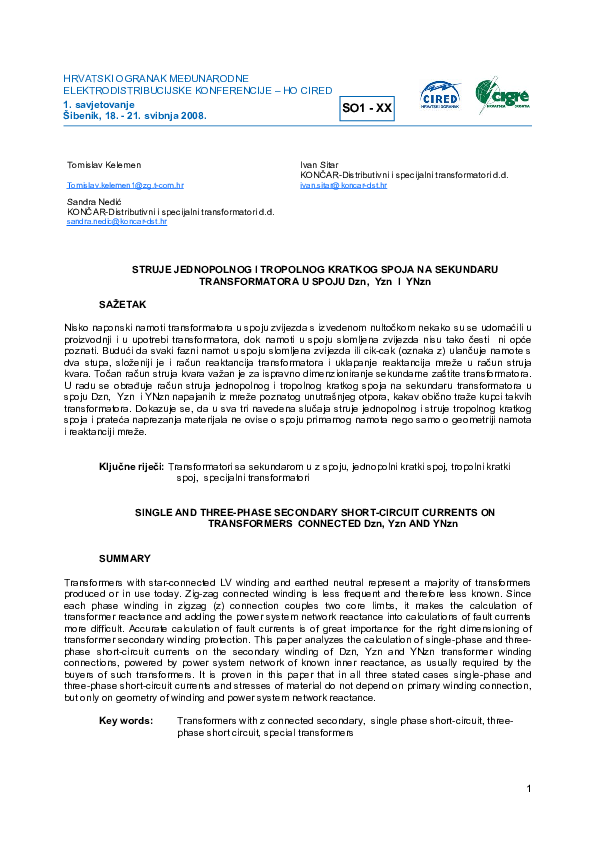 (PDF) SINGLE AND THREE-PHASE SECONDARY SHORT-CIRCUIT CURRENTS ON ...