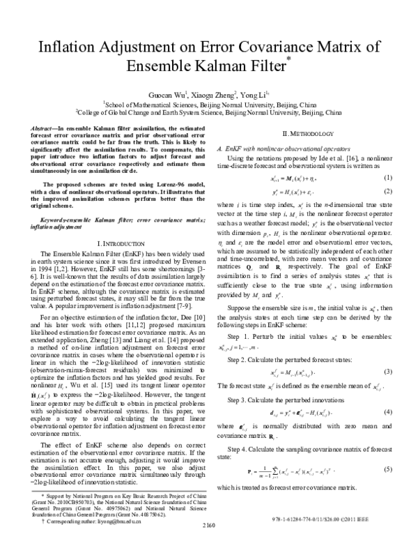 (PDF) Inflation adjustment on error covariance matrix of ensemble ...