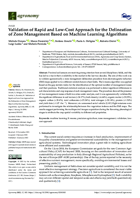 (PDF) Validation of Rapid and Low-Cost Approach for the Delineation of Zone Management Based on ...