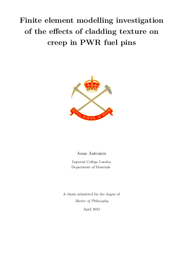 (PDF) Finite element modelling investigation of the effects of cladding ...