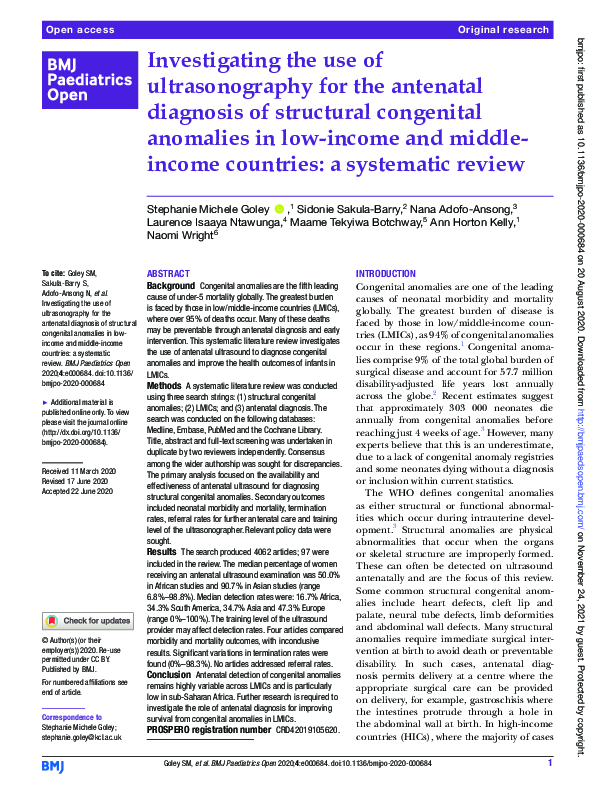 (PDF) Investigating the use of ultrasonography for the antenatal ...