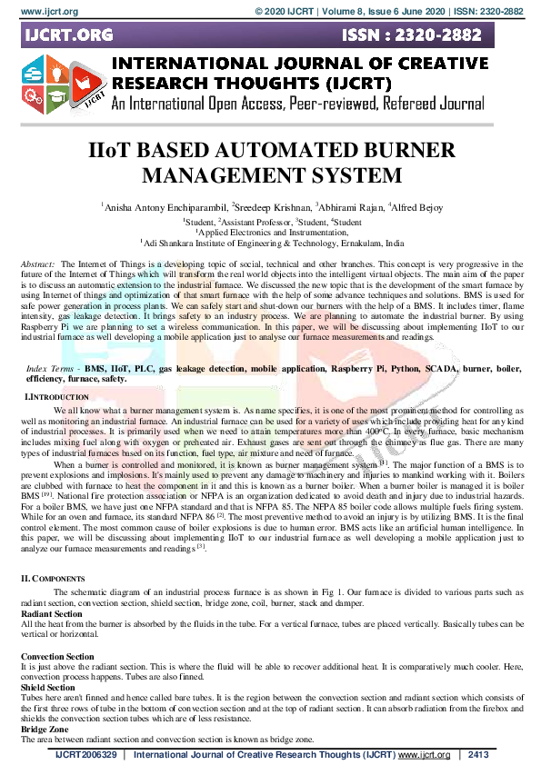 (PDF) IIoT BASED AUTOMATED BURNER MANAGEMENT SYSTEM