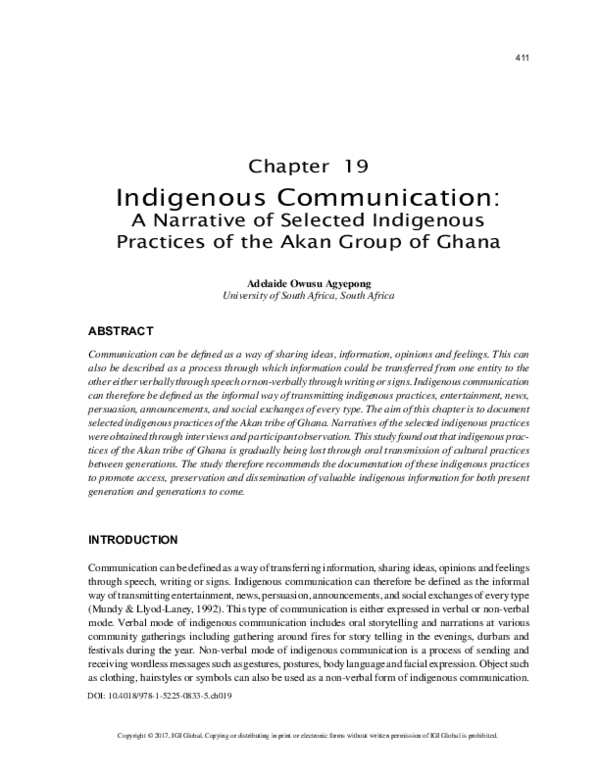(PDF) Indigenous Communication