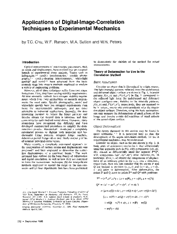 (PDF) Applications of digital-image-correlation techniques to ...