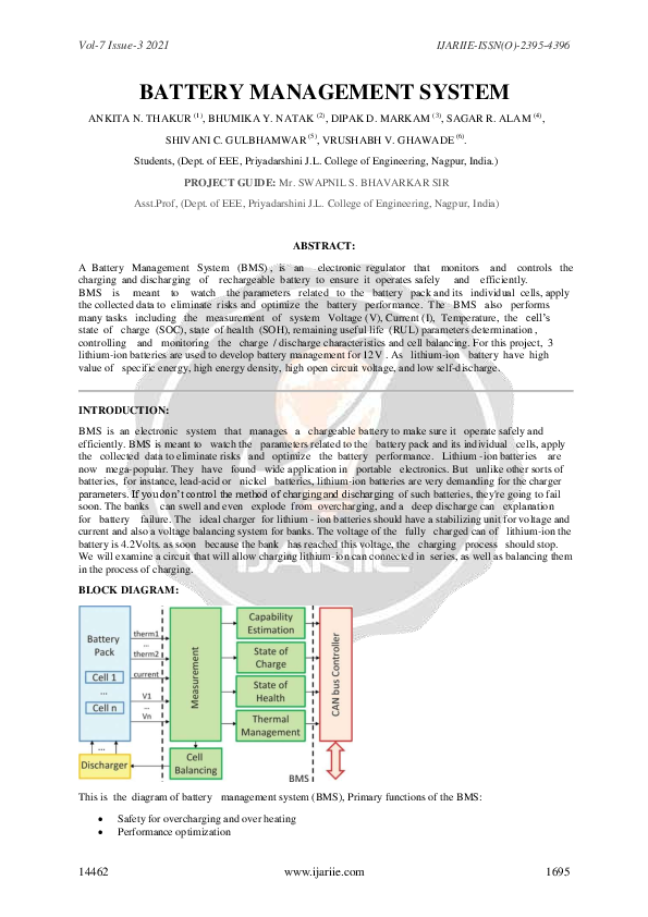 (PDF) Battery Management System