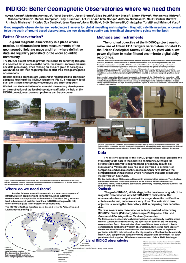(PDF) INDIGO: Better Geomagnetic Observatories Where We Need Them