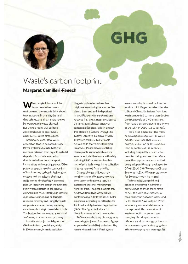(PDF) Waste’s carbon footprint