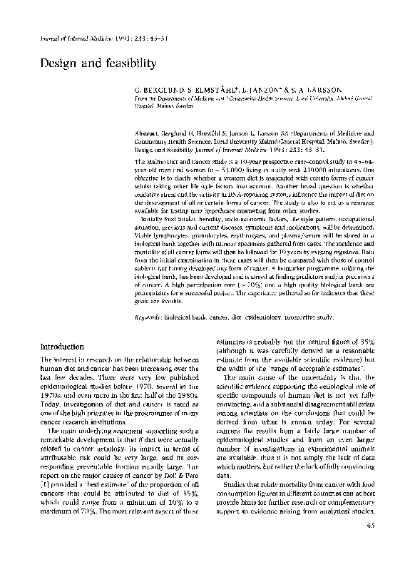 (PDF) Design and feasibility