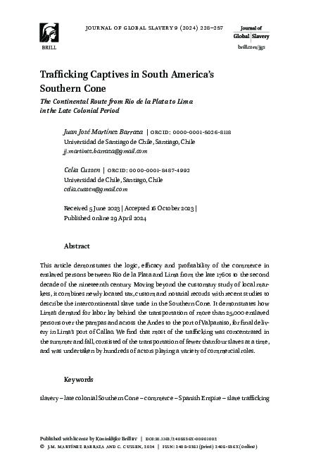 (PDF) Trafficking Captives in South America's Southern Cone The ...