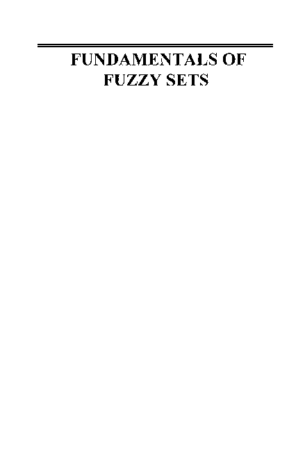 (PDF) Fundamentals of fuzzy sets