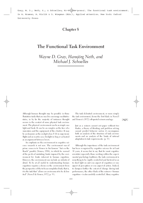 (PDF) The Functional Task Environment