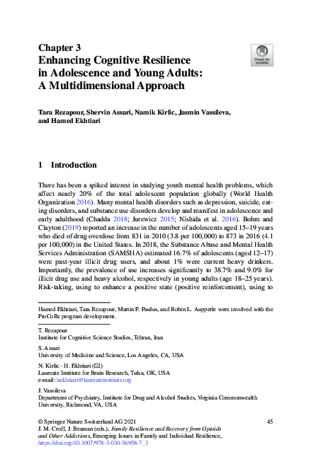(PDF) Enhancing Cognitive Resilience in Adolescence and Young Adults: A ...