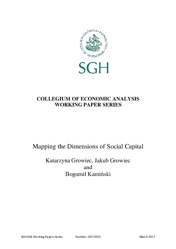 (PDF) Mapping the Dimensions of Social Capital