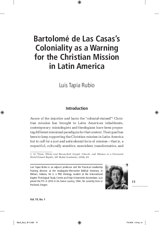 (PDF) Bartolomé de Las Casas's Coloniality as a Warning for the ...