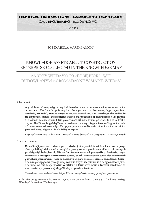 (PDF) Knowledge assets about construction enterprise collected in the ...