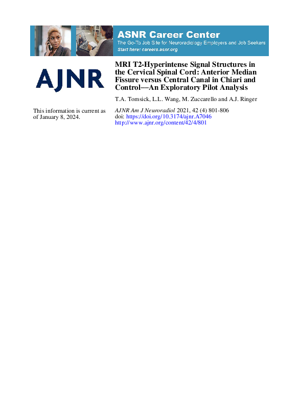 (PDF) MRI T2-Hyperintense Signal Structures in the Cervical Spinal Cord ...