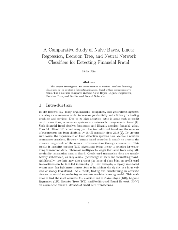 (PDF) A Comparative Study of Naive Bayes, Linear Regression, Decision ... (PDF) A Comparative Study of Naive Bayes, Linear Regression, Decision ...