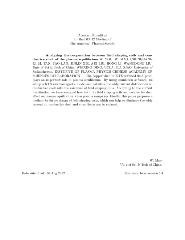 (PDF) Analyzing the cooperation between field shaping coils and ...