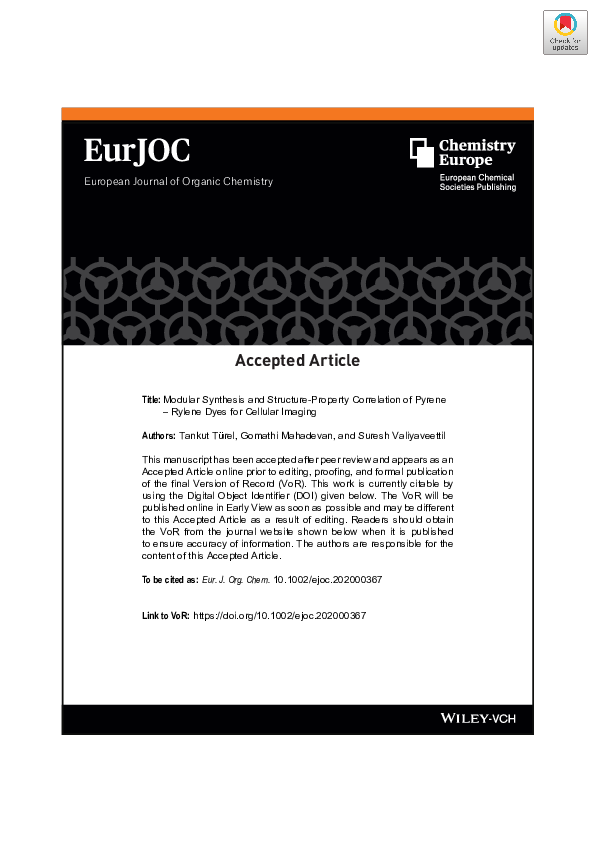 (PDF) Modular Synthesis and Structure-Property Correlation of Pyrene ...
