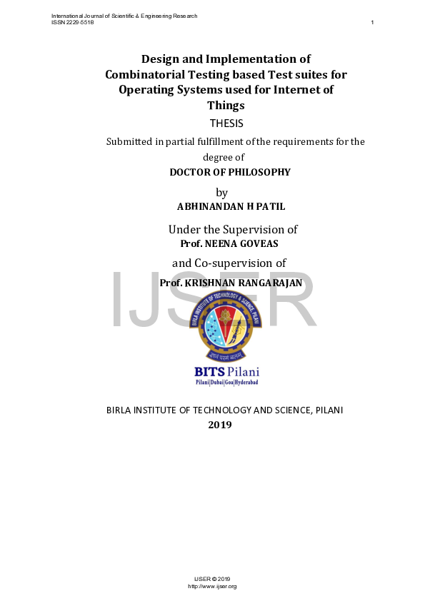 Pdf Design And Implementation Of Combinatorial Testing Based Test 7395