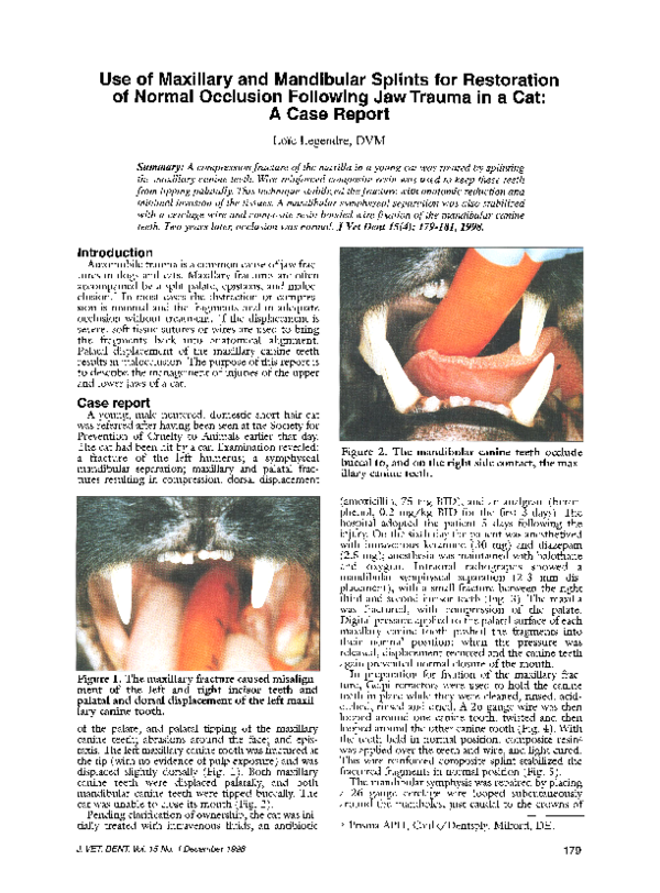 (PDF) Use of Maxillary and Mandibular Splints for Restoration of Normal ...