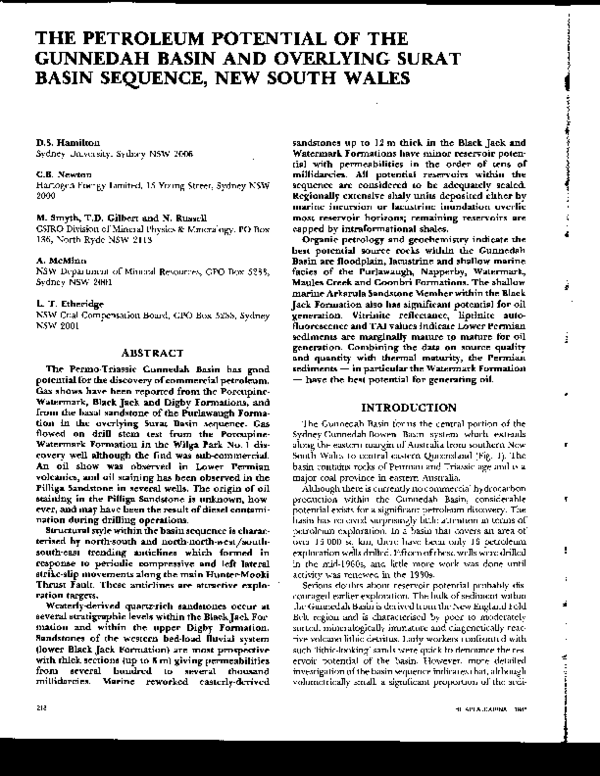 (PDF) The Petroleum Potential of the Gunned Ah Basin and Overlying ...