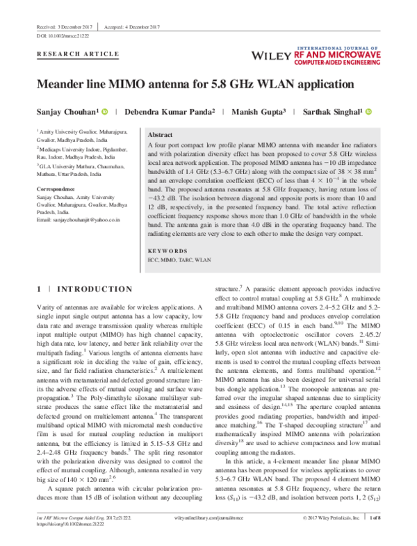 (PDF) Meander line MIMO antenna for 5.8 GHz WLAN application