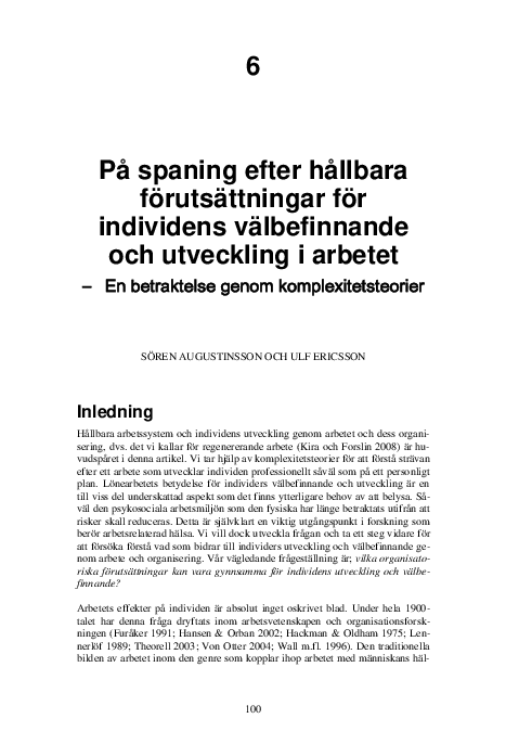 (PDF) På spaning efter hållbara förutsättningar för individens ...