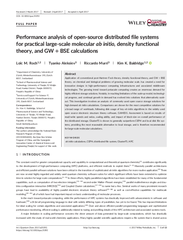 (PDF) Performance analysis of open-source distributed file systems for practical large-scale ...