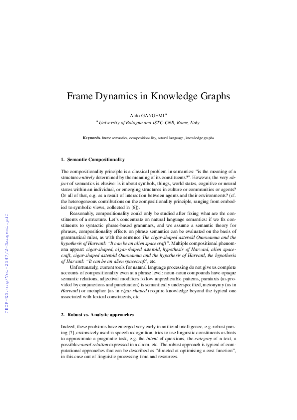 (PDF) Frame Dynamics in Knowledge Graphs