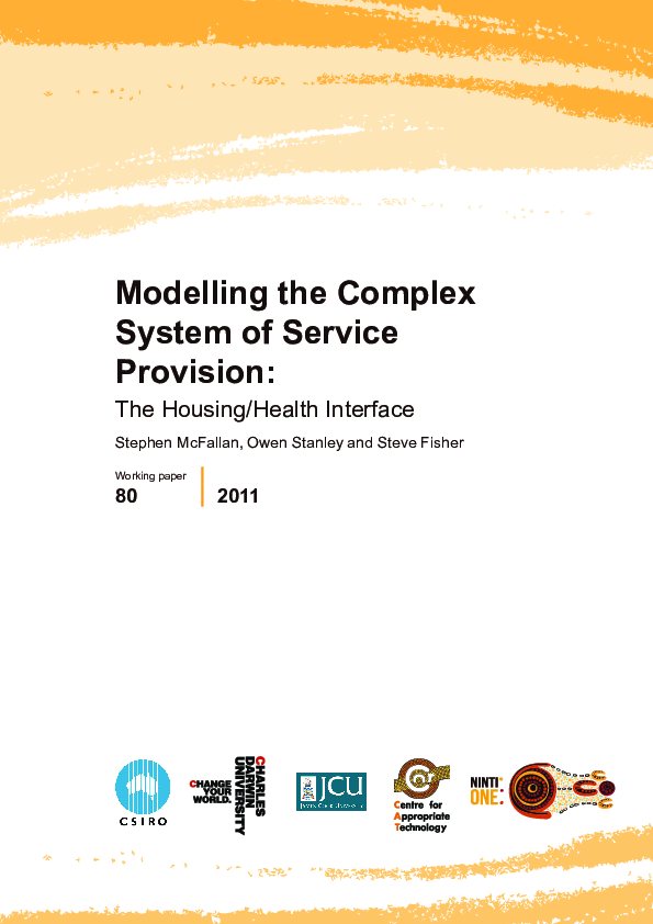 (PDF) Modelling the Complex System of Service Provision: The Housing ...