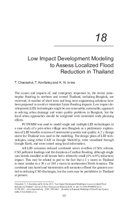 (PDF) Low Impact Development Modeling to Assess Localized Flood ...