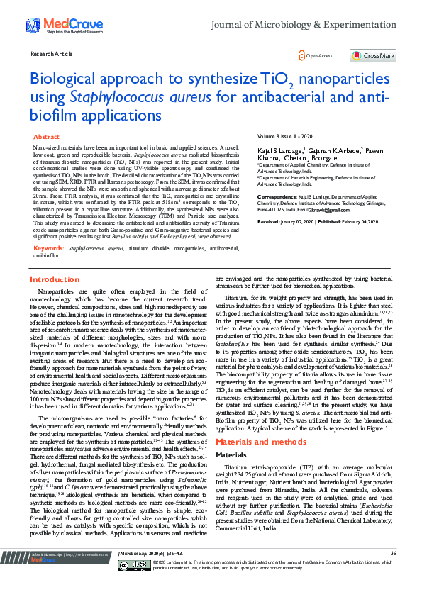 (PDF) Biological approach to synthesize TiO2 nanoparticles using ...