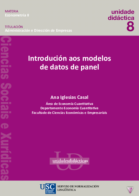 (PDF) Introdución aos modelos de datos de panel