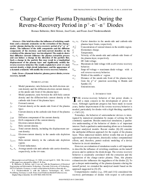 (PDF) Charge-Carrier Plasma Dynamics During the Reverse-Recovery Period ...