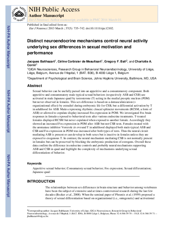 (PDF) Distinct neuroendocrine mechanisms control neural activity ...