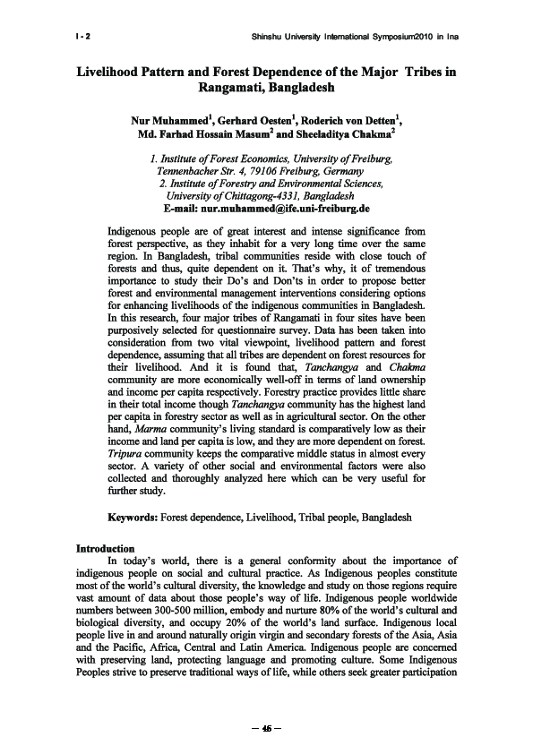 (PDF) Livelihood Pattern and Forest Dependence of the Major Tribes in ...