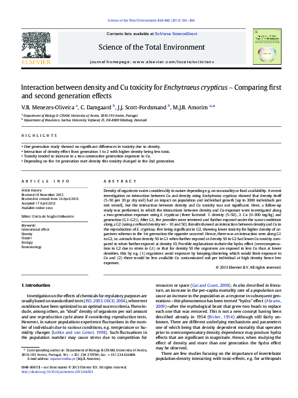 (PDF) Interaction between density and Cu toxicity for Enchytraeus ...