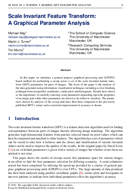 (PDF) Object Recognition from Infra Red image data for Mobile Platforms: Scale Invariant Feature ...