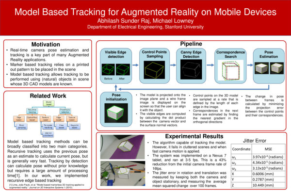 (PDF) Model Based Tracking for Augmented Reality on Mobile Devices