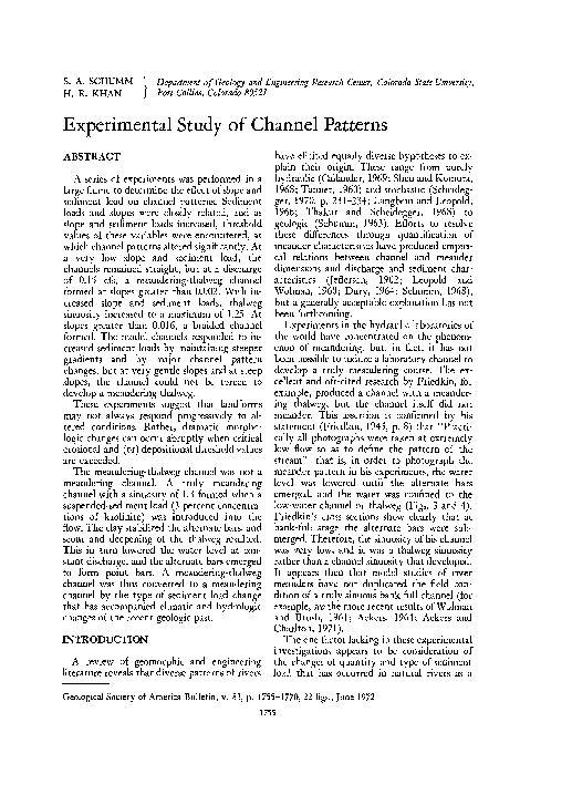 (PDF) Experimental Study of Channel Patterns
