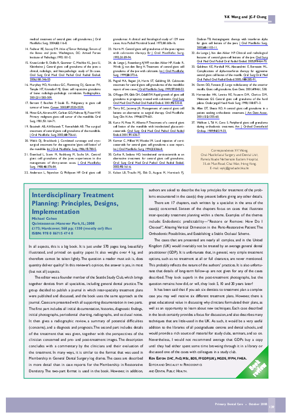 (PDF) Interdisciplinary Treatment Planning: Principles, Designs, Implementation