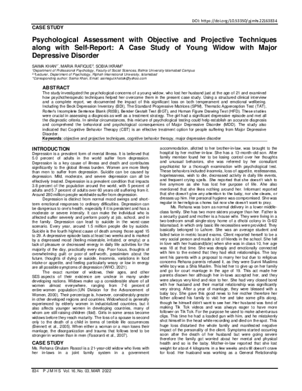 (PDF) Psychological Assessment with Objective and Projective Techniques ...
