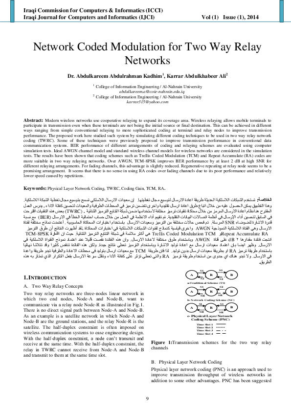 (PDF) Network Coded Modulation for Two Way Relay Networks | Abdulkareem Kadhim - Academia.edu