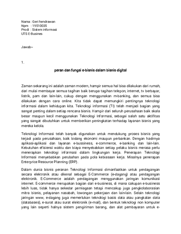 (PDF) Uts E-bisnis