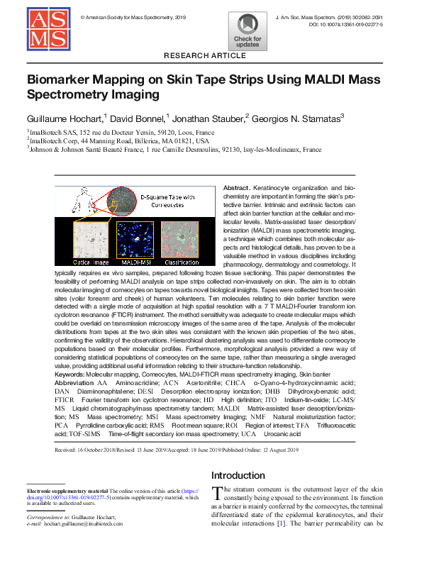 (PDF) Biomarker Mapping on Skin Tape Strips Using MALDI Mass ...