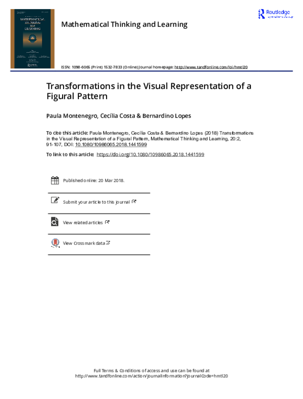 (PDF) Transformations in the Visual Representation of a Figural Pattern