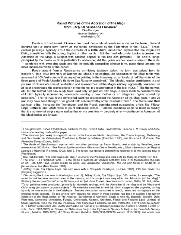 (PDF) Round Pictures of the Adoration of the Magi from Early ...
